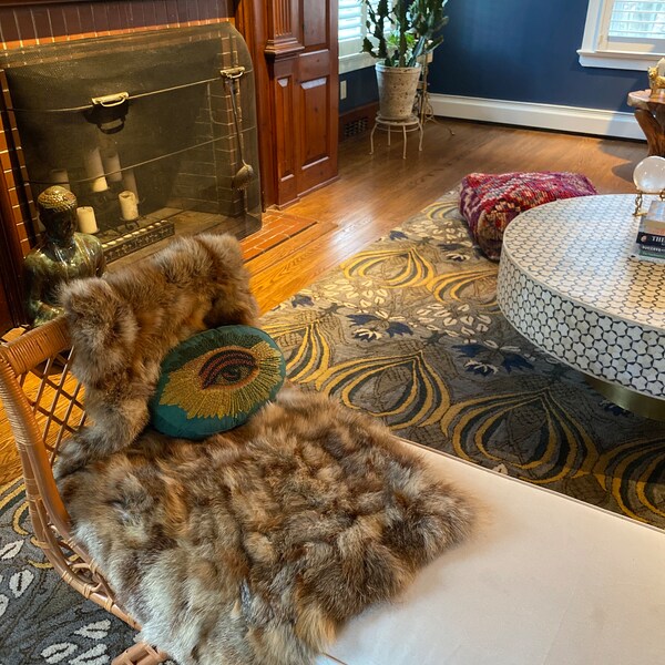 Fox Fur Rug Real Fox Fur Carpet Fox Fur Living Room Decor - Etsy