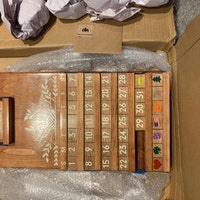 Wood Christmas Tree Shelf Stackable Nesting 3 Tier Display Three Tier ...