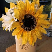 Wildflower Table Centerpiece Kitchen Decor Farmhouse Rustic Mason Jar ...