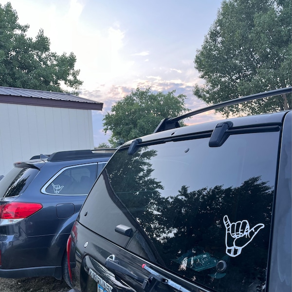 Shaka Brah Hawaii Sticker Decal Hang Loose Aloha Hand Sign Car Window ...