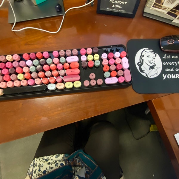 Funny Cute Crafting Computer Desk Mouse Pad. Non-slip Office Hobby ...