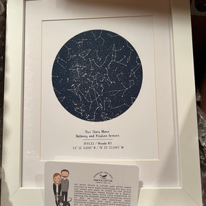 2 Sky Star Map Poster, Night Sky Poster 2 Skies, Personalized Gift for ...