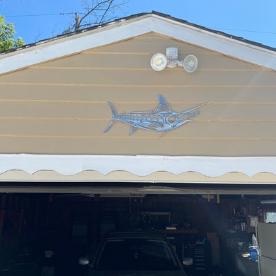 Marlin Chasing Flying Fish Metal Wall Art Metal Fish Art Home - Etsy