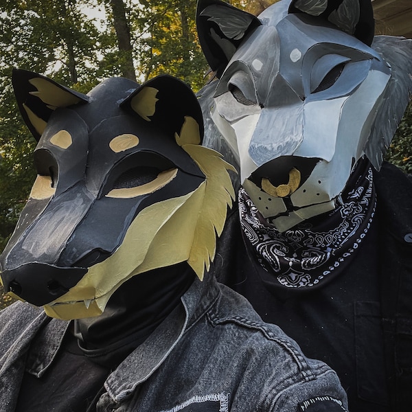 Canine/canid Low Poly Mask Pattern for Cardboard or EVA Foam - Etsy