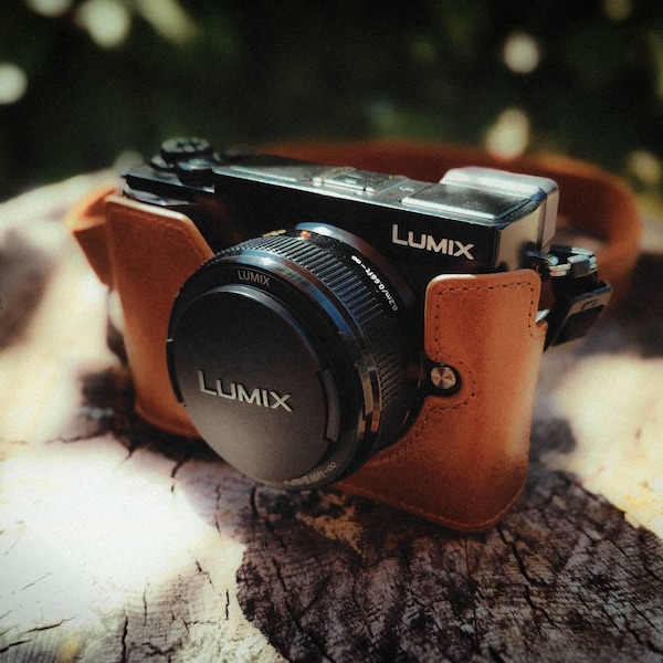 Camera Half Case Genuine Leather for Panasonic Lumix DC-GX9 ...