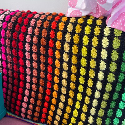 Luminous Square Blanket Crochet Pattern Tapestry Crochet Solid Granny ...