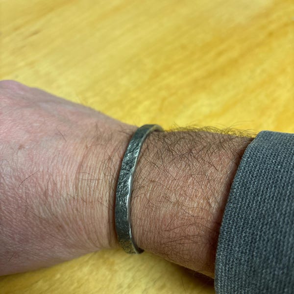 3/8" Men's Bracelet, Men's Cuff Bracelet, Stainless Steel Cuff Bracelet ...