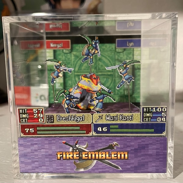 Fire Emblem Diorama - Nergal Vs Lyn (the Blazing Blade), Fire Emblem 3D ...