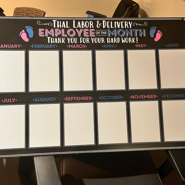 Employee of the Month Calendar - Employee Recognition - Employee ...