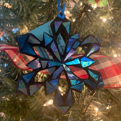 Snowflake Glass Mosaic - Etsy
