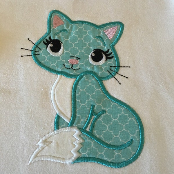 Kitty Applique, Cat Design, Kitty Cat Embroidery, Cute Kitty Applique ...