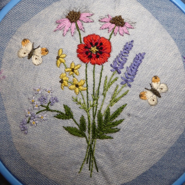 Personalized Name Floral Embroidery Pattern, Custom Name Design for ...