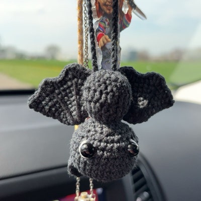 Goth Car Accessory Bat Plush Rear View Mirror Accessory for Women, Men ...