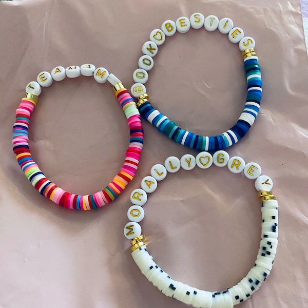 Personalized Name Graduation Bracelet | Custom Graduation Beaded ...