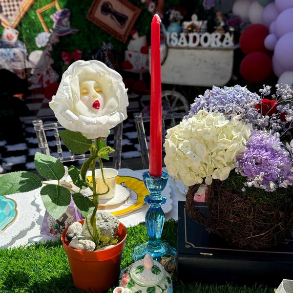 Alice in Wonderland (non) Talking Flowers "potted Singing Rose" by ...