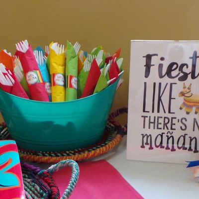 Fiesta Napkin Rings Printable Instant Download Let's Fiesta Collection ...