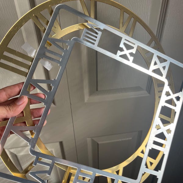 Acrylic Face Clock Mirrored Frame, Resin Epoxy Art, Wall Clock Supplier ...