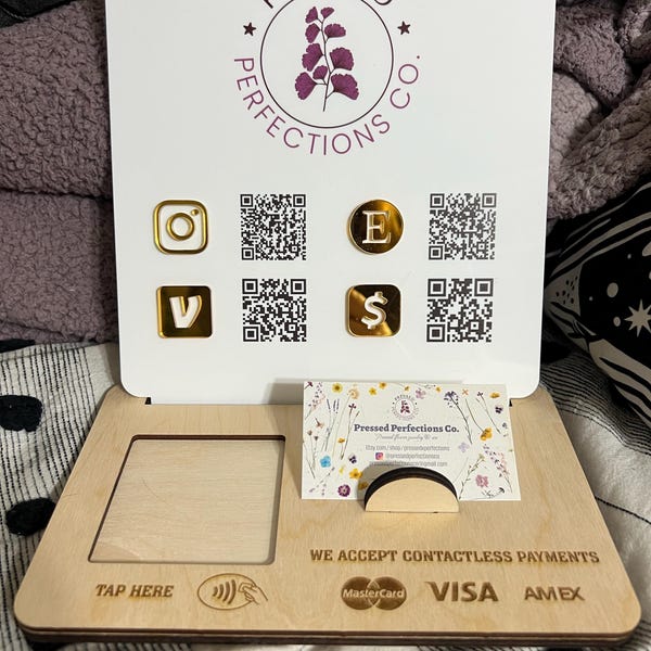 Custom Logo Social Media & Square Reader Holder Booth Display Market ...