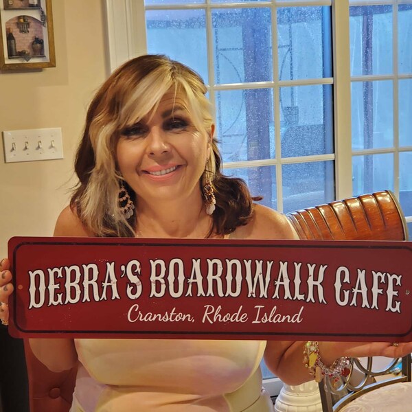 Boardwalk Cafe Sign, Personalized Beach House Sign, Custom Beach ...