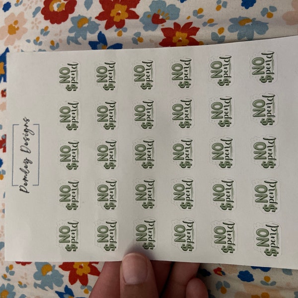No Spend Stickers, Personal Budget Stickers, Planner Sticker Sheet ...