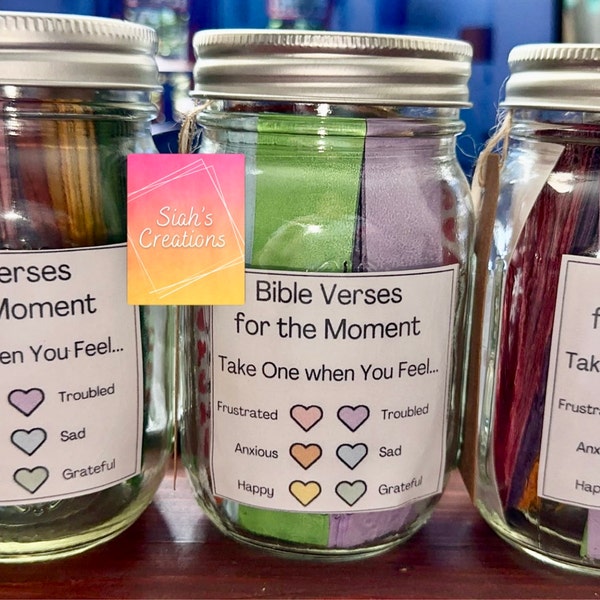 DIY Jar of Bible Verses for Emotions - Instant Download - Printable ...