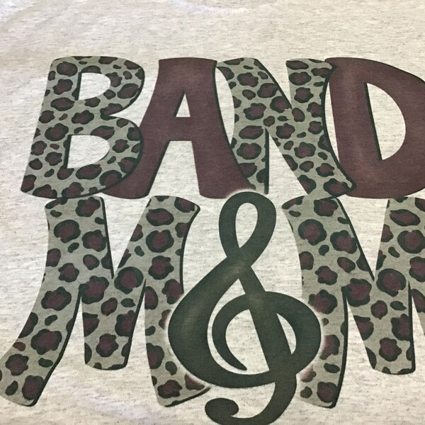 Maroon Gray and Black Leopard Band Mom Doodle | Hand Drawn | PNG ...
