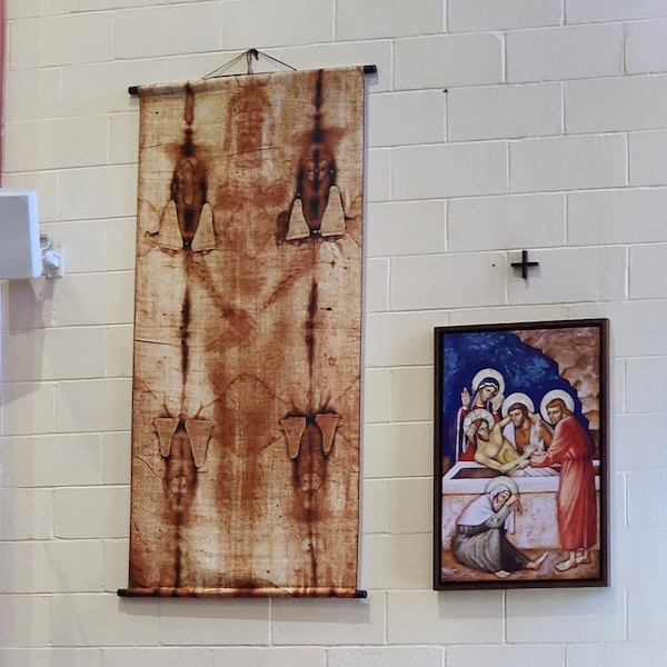 Shroud of Turin Full Size Body Sepia on Linen Cloth 6 X 3 Feet With ...