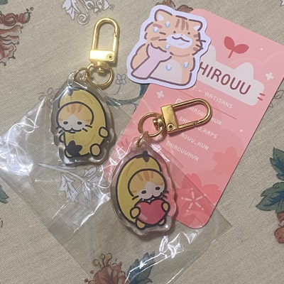 Cat Meme Keychain Double-sided Acrylic Charm - Etsy