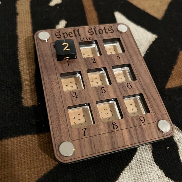 D&D Spell Slot Tracker Dungeons and Dragons Spell Counter Spell Slot ...