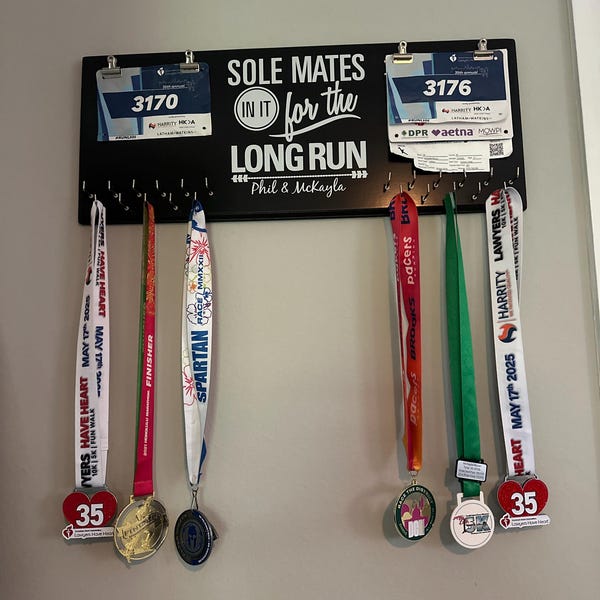 ISAIAH 40 31 Bible Verse Running MEDAL Holder HOOKS Rack and Race Bib ...