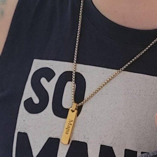 Personalized Name Necklace for Men, Men's Stainless Steel Necklace ...