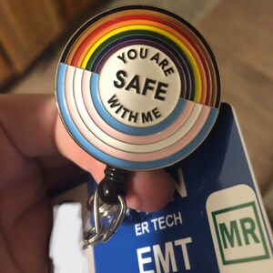 You Are Safe With Me Badge Reel - Etsy