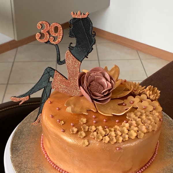 Singer Girl Topper With Microphone Topper Girl With Treble Clef Topper ...