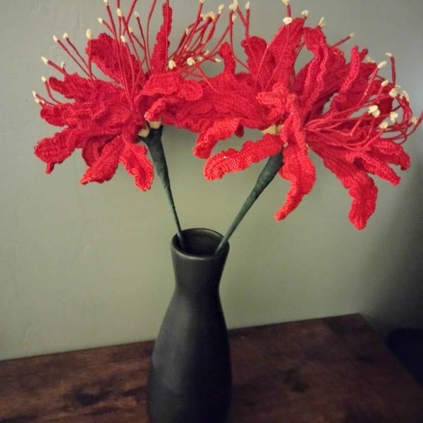 Crochet Equinox Flower, Handmade Knitted Flower, Knitted Lycoris Flower ...