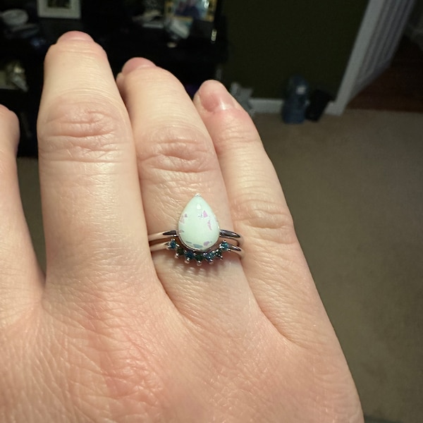 Sterling Silver Birthstone Breastmilk Stacking Set of Rings, DIY ...