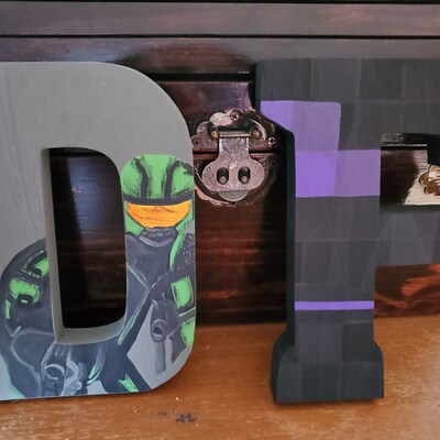 Marvel Wood Letters. Comic Book. Hand Painted Wood Letters. Boys Room ...