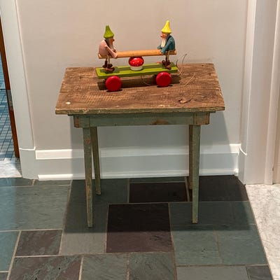 Vintage Wolf Creek Wooden Barn, Hand Made Folk Art Wood Building, Linda ...