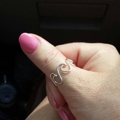Silver Triple Wave Ring - Etsy Australia