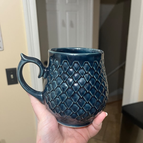 Ceramic Mug, Dragon Scale Mug, Handmade Pottery - Etsy