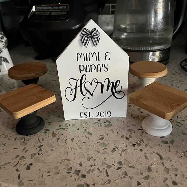 Grandparents Tiered Tray Decor, Personalized Grandparent Decor, Tiered ...