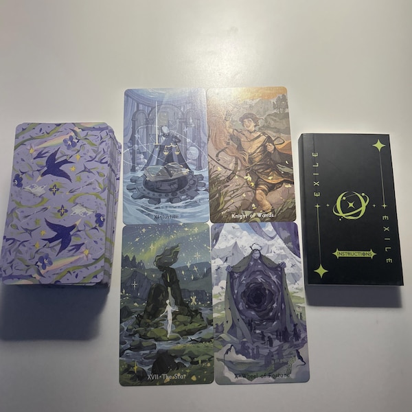 Exile Tarot by Chun Wei Huan RWS Dual Designs Bittersweet Journey of Growth Identity Building ...