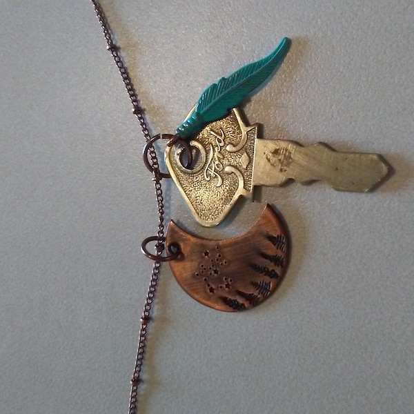 Authentic Vintage Car Key Necklace | Repurposed Boho Jewelry Gift - Etsy