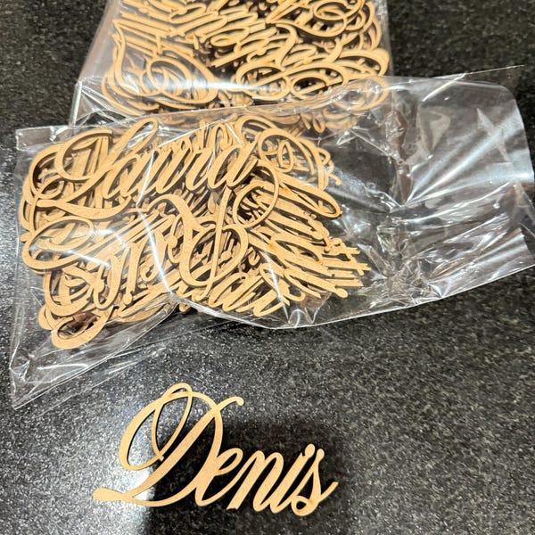 MDF Laser Cut Names | Wedding Place Names | Table Decoration - Etsy