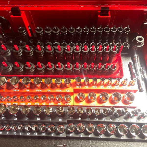 Gearwrench 3/8'' SAE Deep Socket Bin – 2-piece Gridfinity 3D Printed ...