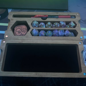 Dungeons Box™ D&D Dice Box USA Made Handmade Hero Dice Vault Bamboo ...