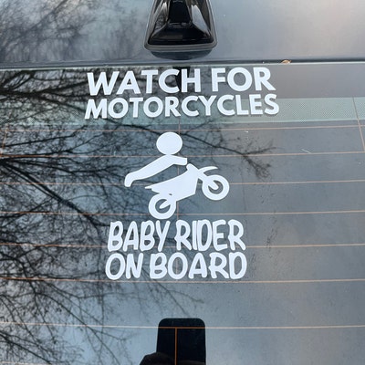 Baby Rider on Board Decal Dirt Bike Decal Dirt Biking Kid on Board Car ...