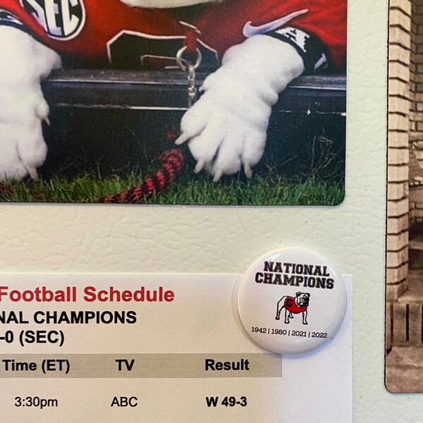 Georgia Button | Game Day Button | Football - Etsy