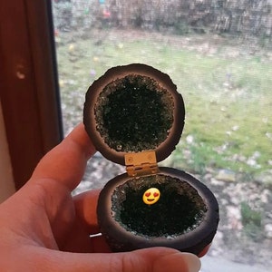 Forget-me-not Ring Handpainted Forget Me Not Flower Gold Plated or ...