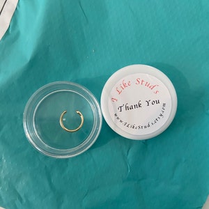 14K Gold Tiny Fake Nose Ring Gold Fake Nose Ring Gold Faux | Etsy