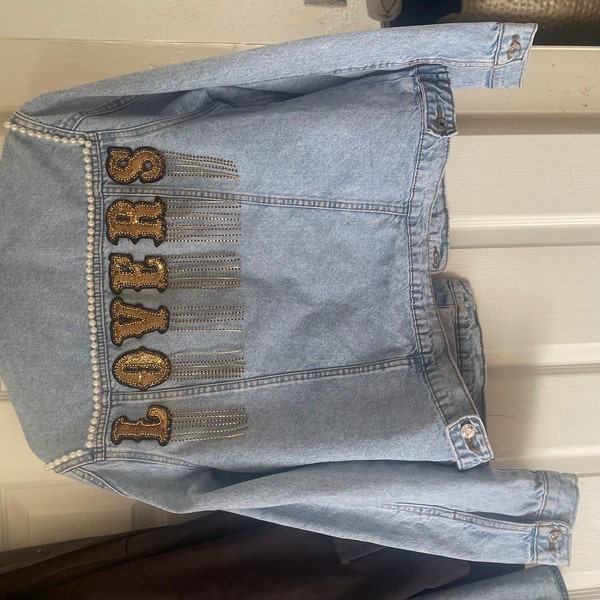 Gold Rhinestone Fringe Lovers Sequins Patch Beads Tassels Applique Sew ...